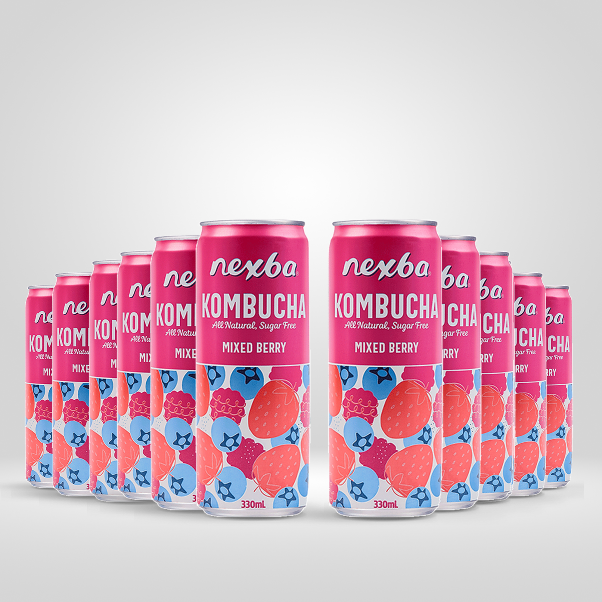 Nexba Mixed Berry Kombucha | (12 x 330ml) – Craft Gin Club